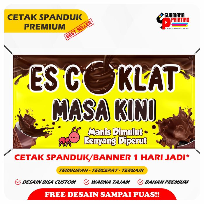 Promo Spanduk Banner Es Coklat Viral Masa Kini - 100 x 50 CM - Kab ...