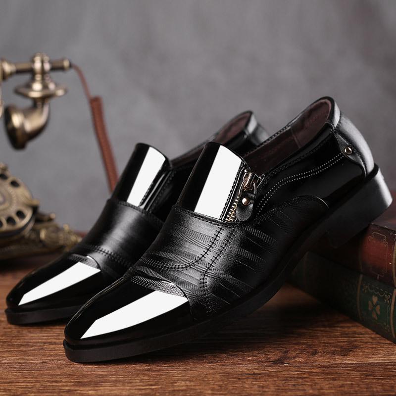 Sepatu Pria Pantofel Gaya Formal Model Ujung Lancip Lace Up Flat Model ...