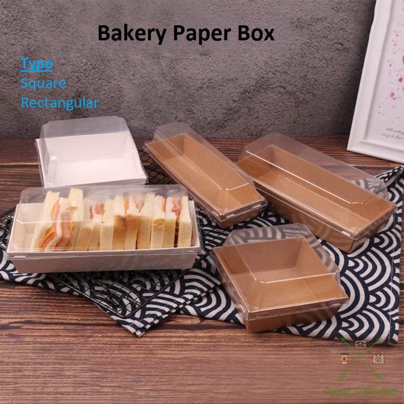 [50pcs] Bakery Paper Box / Square / Rectangular Box / Donut Box ...