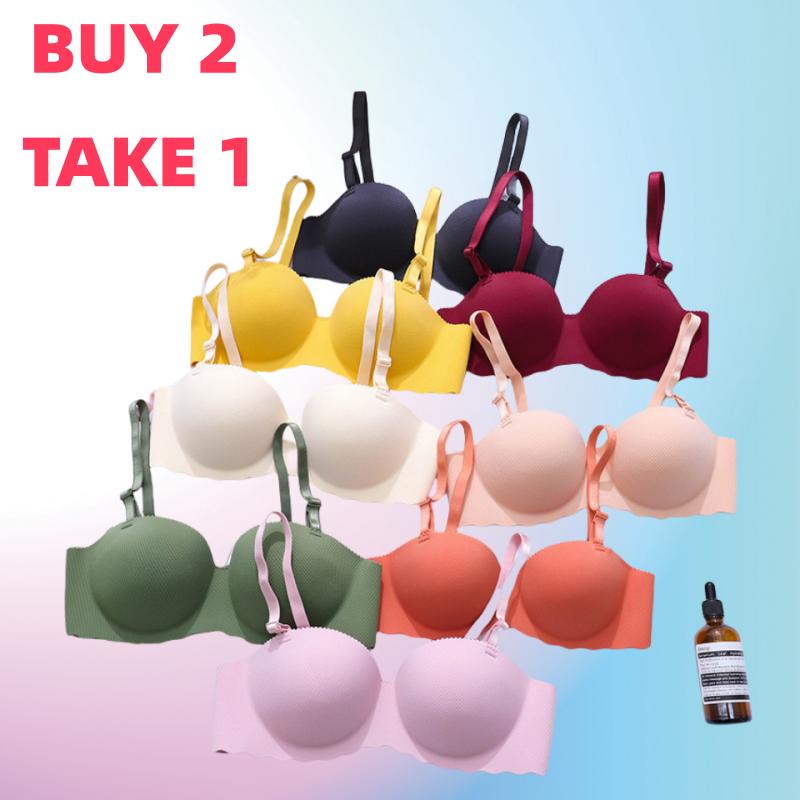 BUY 2 TAKE 1 Women's One-Piece Bra Without Underwire Smooth Small ...