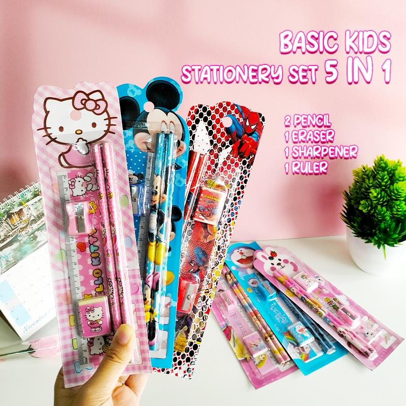 VC Art Kids Basic Starter Pack Stationery Set 5 in 1 Cartoon - TikTok ...