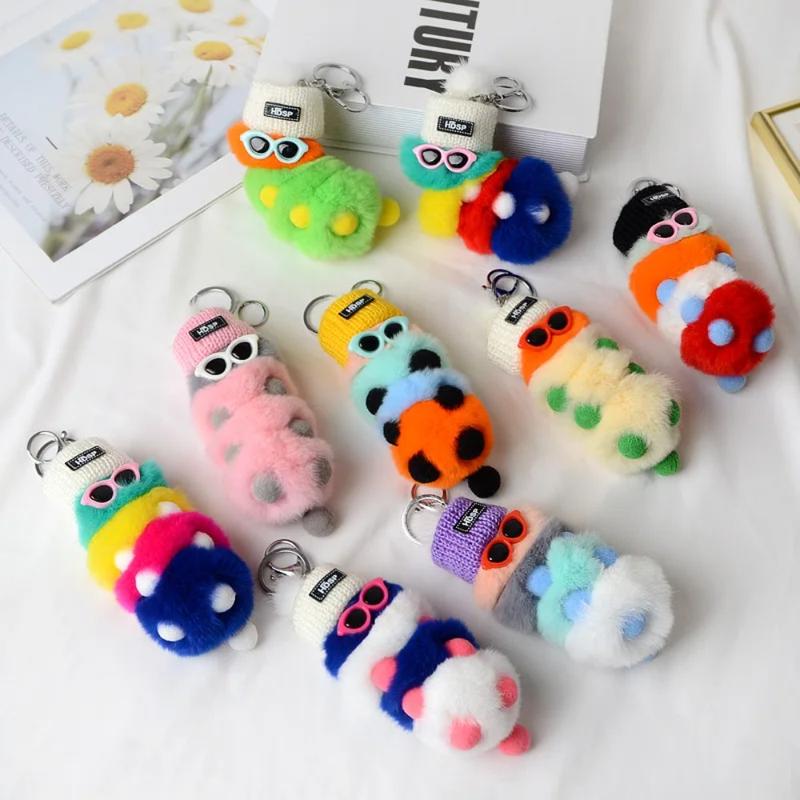 Fluffy Key Chain Accessories Plush Cute Key Chain Animal Fur - TikTok ...