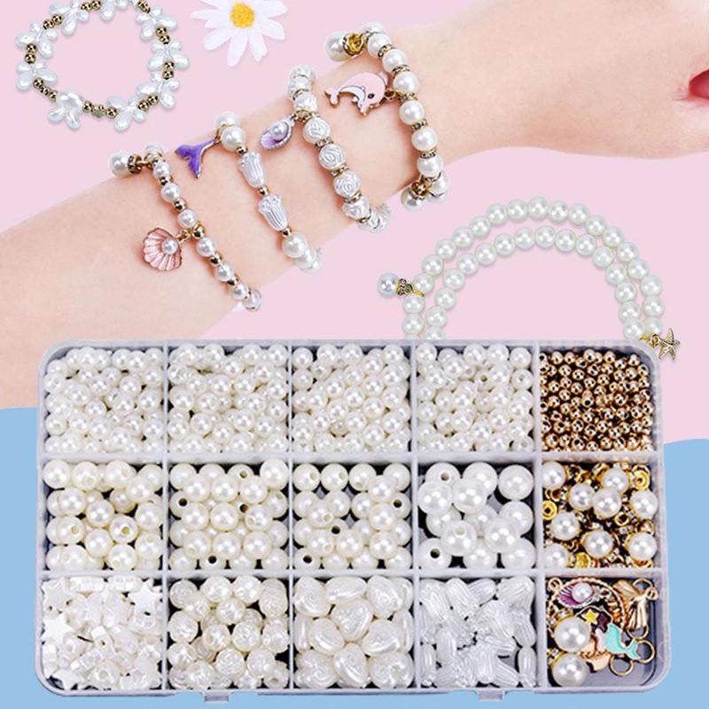 720/640/520PCS Beads Kit DIY Acrylic Bead Set For Bracelets Making ...