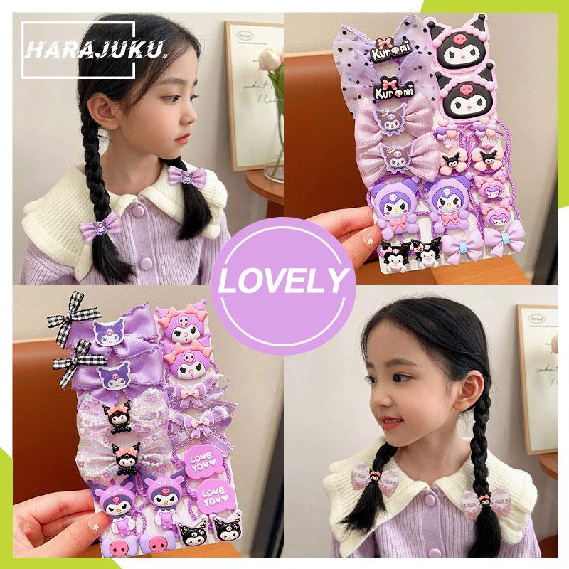 18Pcs/Set New Sanrio Cute Kuromi My Melody Cinnamoroll Scrunchies ...