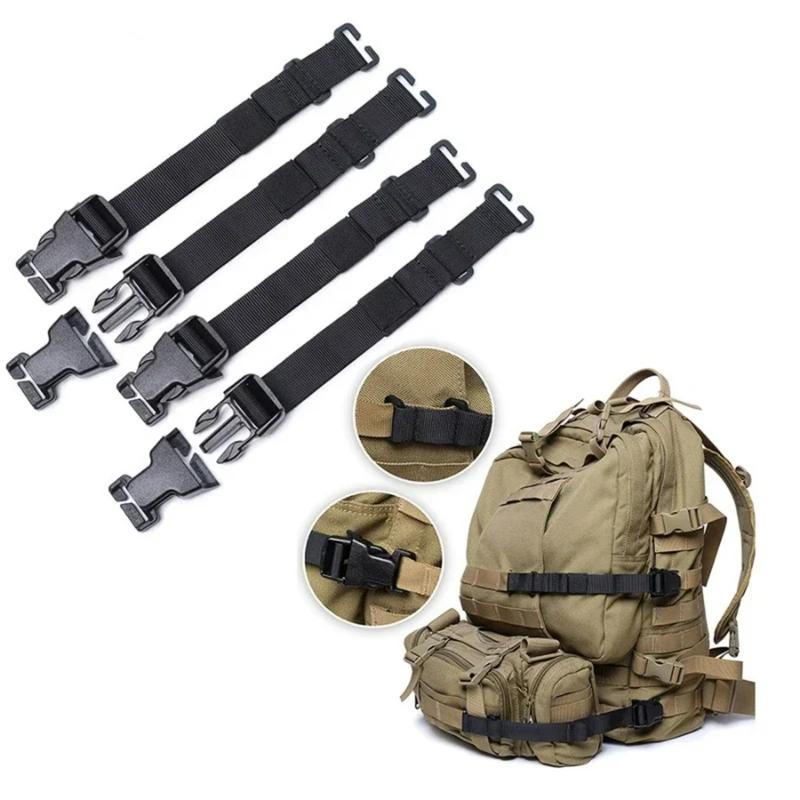 4Pcs Tactical MOLLE Straps with Buckle Clips Compression Straps ...