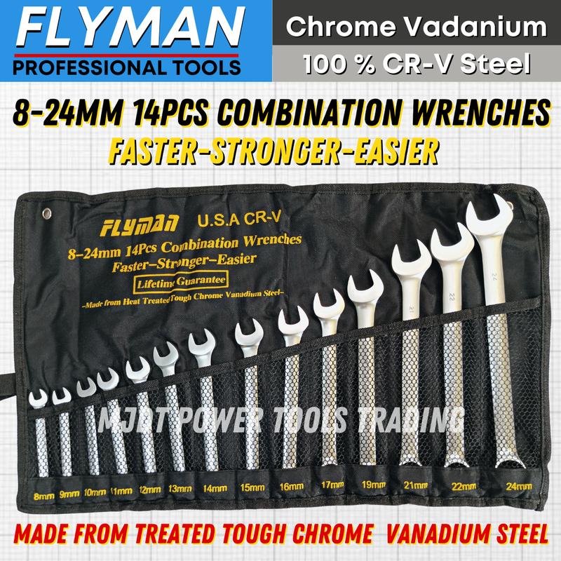 FLYMAN U.S.A ORIGINAL COMBINATION WRENCH SET (8mm to 24mm) (High ...