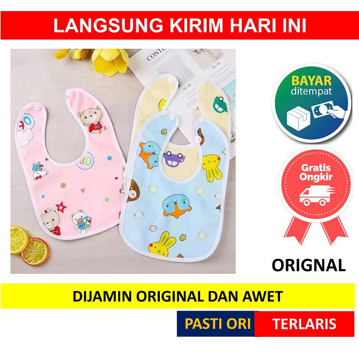 Promo SLABER BAYI SLABBER Kain Waterproof Baby Bibs Celemek Menyusu ...