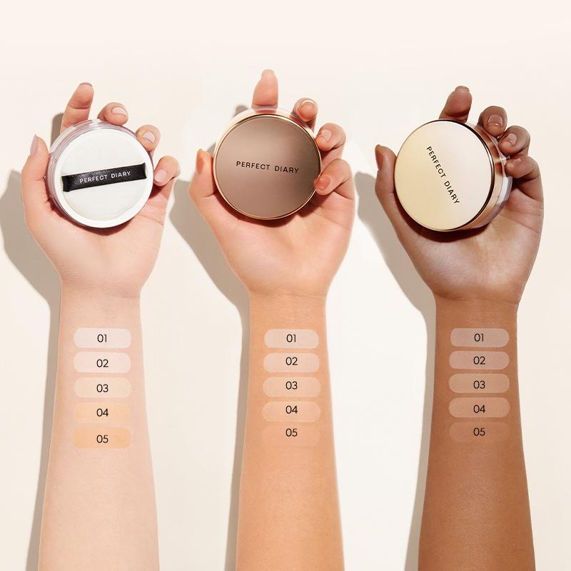 Perfect diary waterproof loose powder make up face powder 12 - TikTok ...