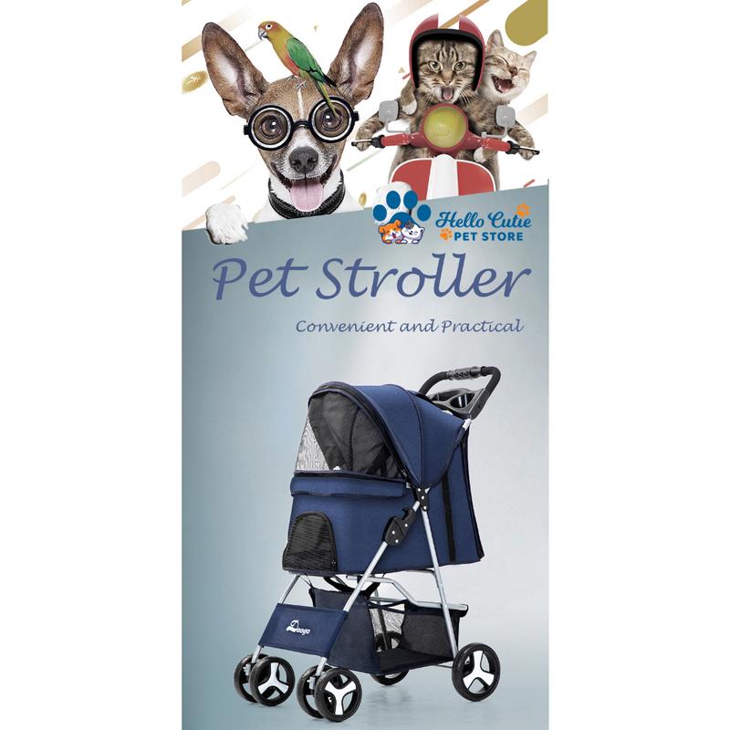 Hello Cutie15KG Model:DTC804 Four-Wheel Pet Stroller Cat Dog - TikTok ...