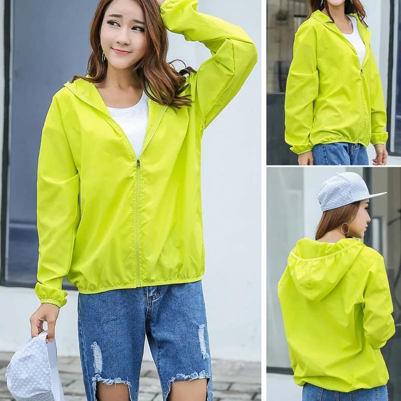 Summer Outdoor Rain Jackets Thin Cool Uv-protective Coats Hooded ...