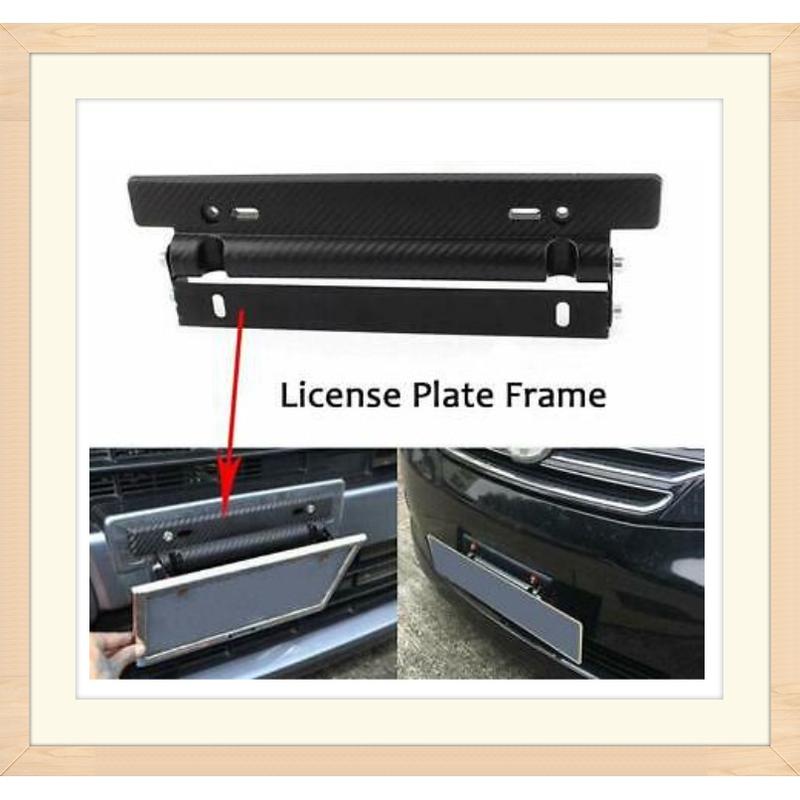 Universal Car Carbon Fibre Adjustable License Number Plate Frame ...