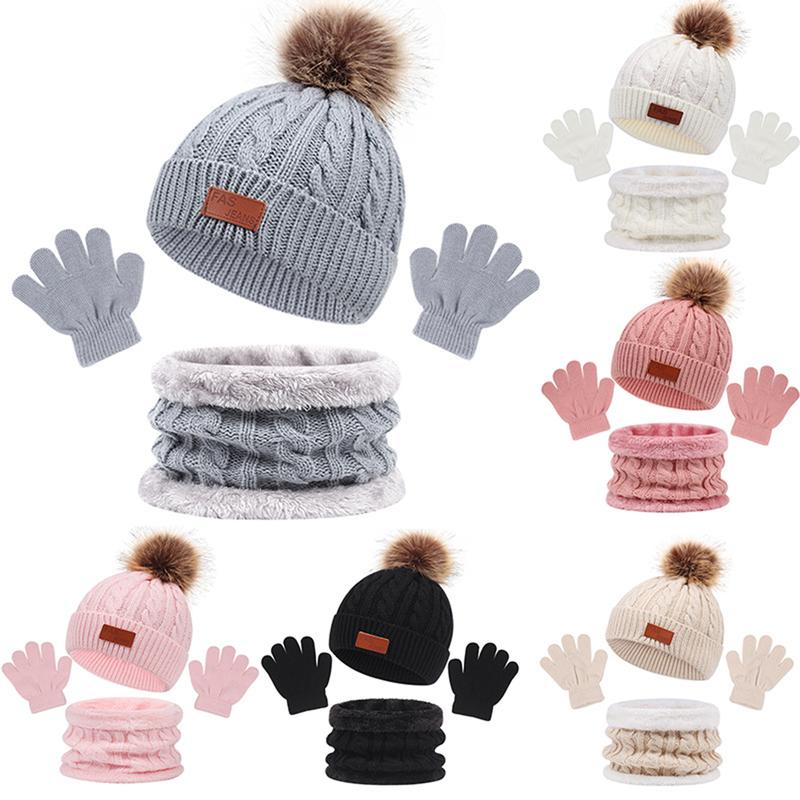 Set topi rajutan untuk bayi berumur 1 hingga 5 tahun, selendang ...