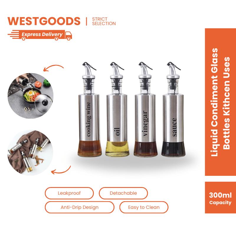WG Kitchen Liquid Condiment Glass Bottles Sauce Oil Leakproo - TikTok ...