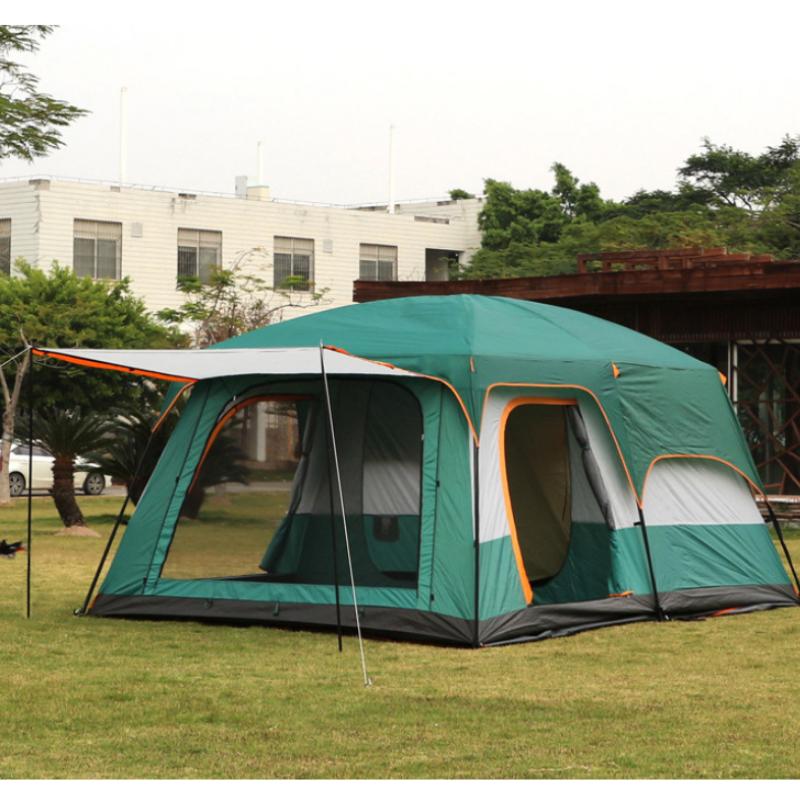 EXTRA SPACIOUS FAMILY CAMPING CAMEL TENT Waterproof Double Layer ...