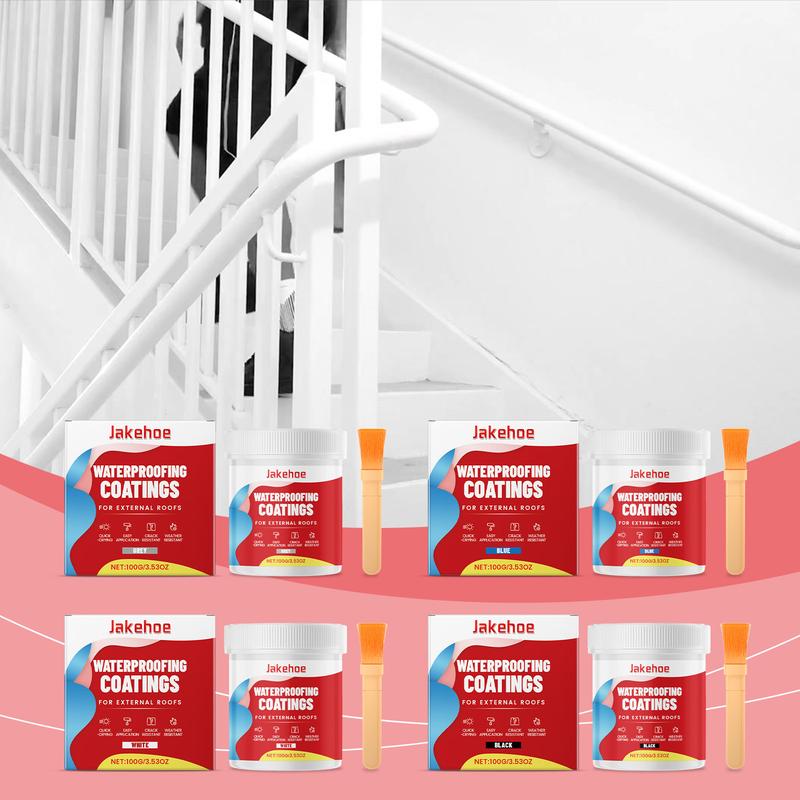 Cat Salutan Kalis Air, 100g, dengan Berus, Pilihan Hitam / Putih ...