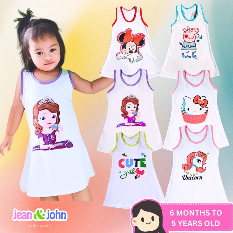 Basic White Sando Dress Bestida for Kids Girl 6mos-5yrs old OOTD ...