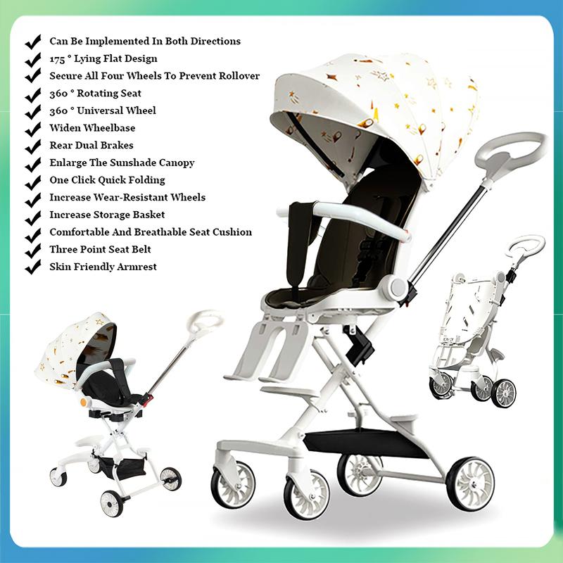 Baby Stroller 360 Rotating Portable Light Weight Two-Way Sit - TikTok ...