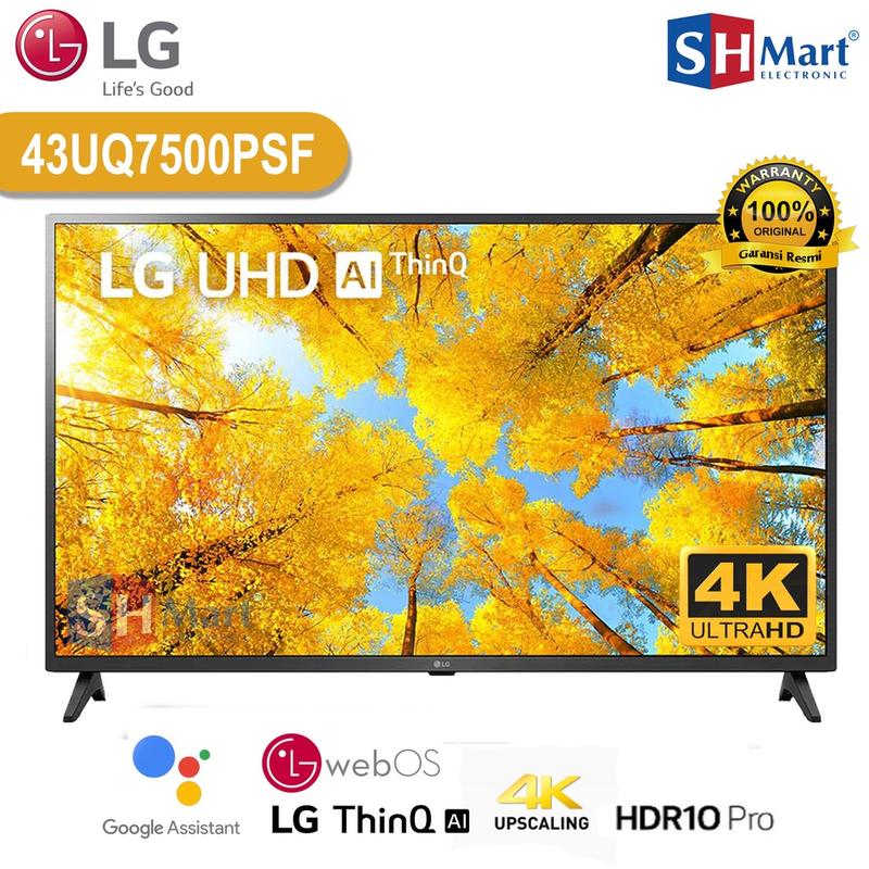 SMART TV LG 43 INCH 43UQ7500 / 43UR7500 UHD 4K HDR GARANSI RESMI - Shop ...