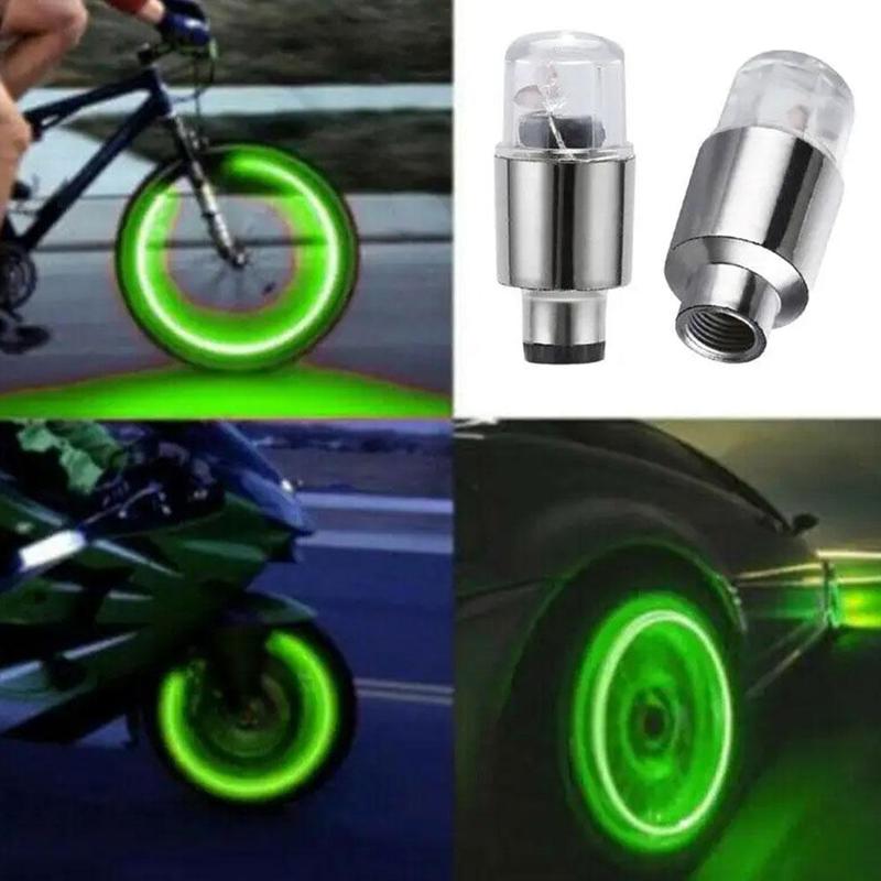2 Pack LED Tire Valve Caps for Colorful Wheel Illumination Auto ...