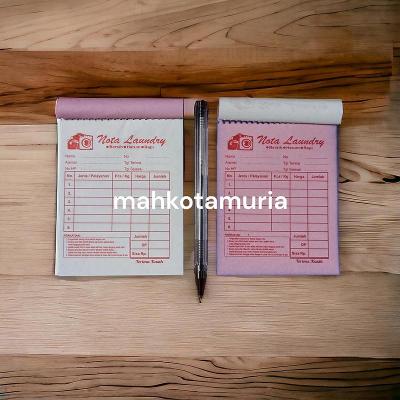 Nota Laundry 2 Ply, Nota NCR, Nota Mini, Nota Laundry Murah Ukuran 1/8 ...