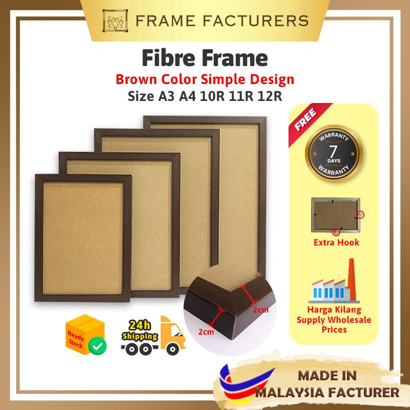 Photo Frame 10R/11R/12R/A3/A4 Fiber Frame Brown Color Gambar - TikTok ...