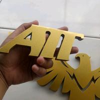 Jual Huruf Angka timbul stainles spon tinggi 15cm.Warna Gold cat - C ...