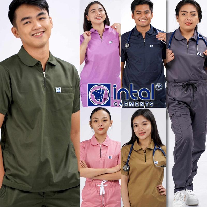 INTAL SCRUBSUIT 043 Elite MASAYAHIN Peter Pan Collar Cargo Tapered ...