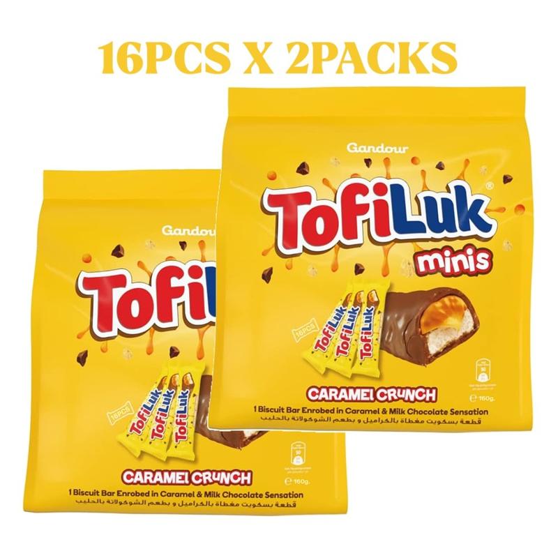 Tofiluk Caramel Crunch Chocolate Bar 10g 2 Bag - (Pack of +-32 ...