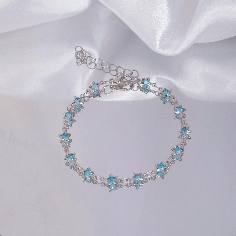 Fashion Blue Star Bracelet Blue Starry Sky Pentagram Bracele - TikTok ...