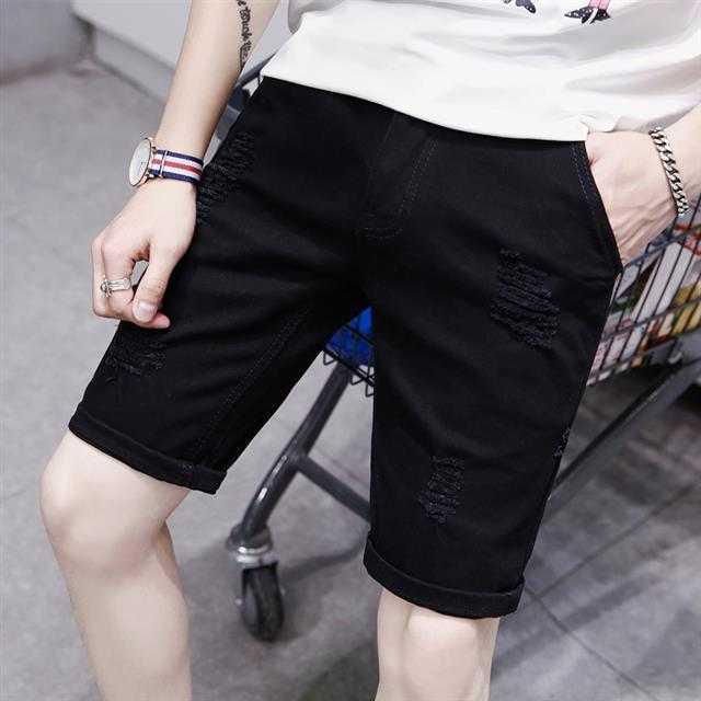 Seluar Pendek Hitam Lelaki, Nipis dan Meregangkan, Slim Fit, - TikTok ...