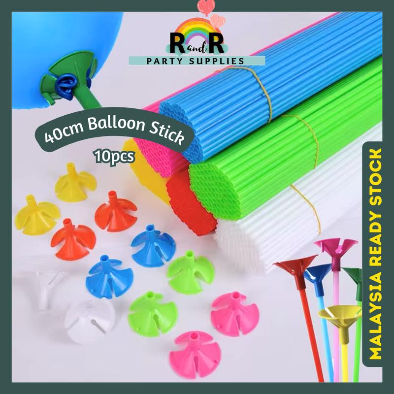 Balloon Stick 10pcs Balloon Holder Balloon Stand With Cups White ...