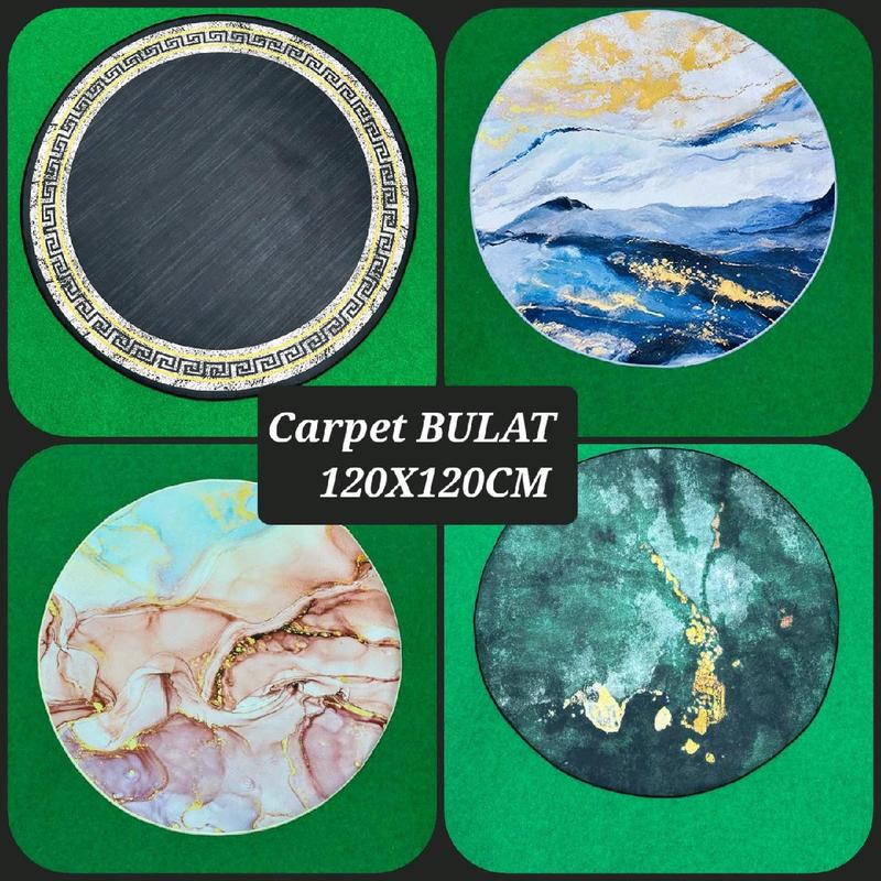 Carpet Bulat 3D velvet/Round Carpet 120cmX120cm Non-slip Sof - TikTok Shop Malaysia