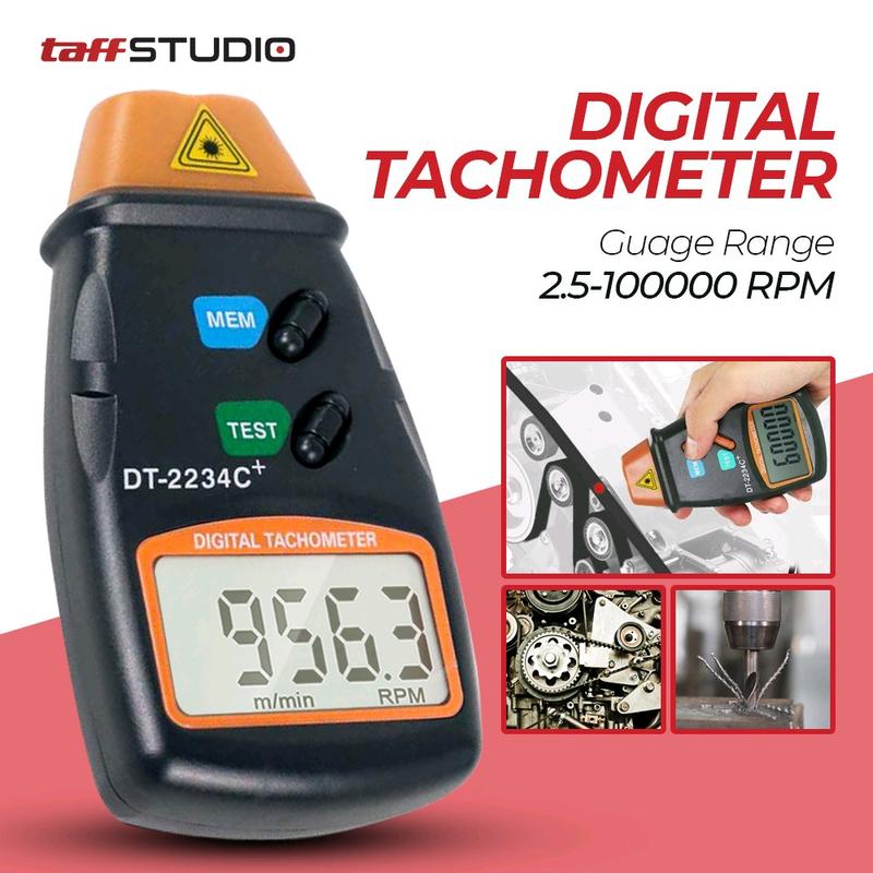 tachometer lcd digital laser Alat ukur kecepatan putaran mesin dinamo ...