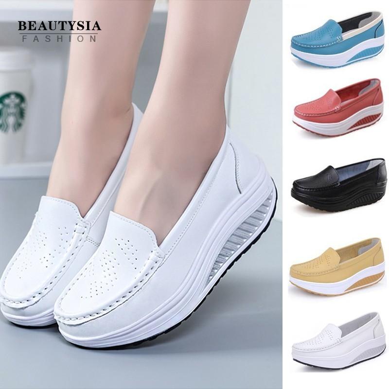 Women Shoes Nurse Shoes Air Cushion White Flat Sneakers - TikTok Shop Singapore