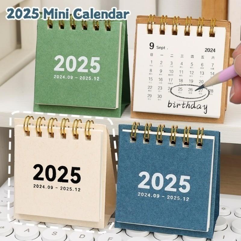 Kalendar Meja Mini, Penutup Gegelung Berdiri, Reka Bentuk Kreatif ...