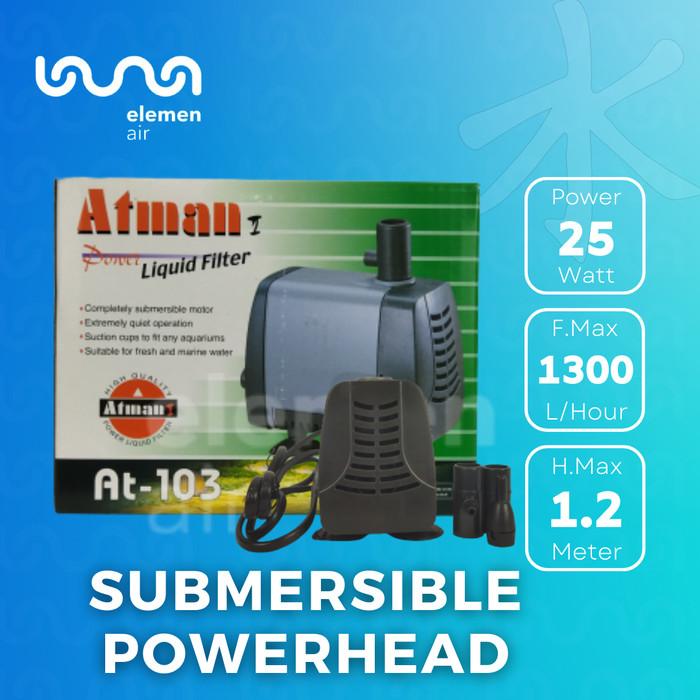 Jual Atman AT 103 Pompa Celup Submersible Pump Liquid Filter Aquarium ...