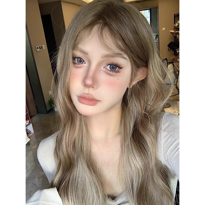 Wig Female Daily Internet Celebrity Long Curly Hair Word Lac - TikTok ...