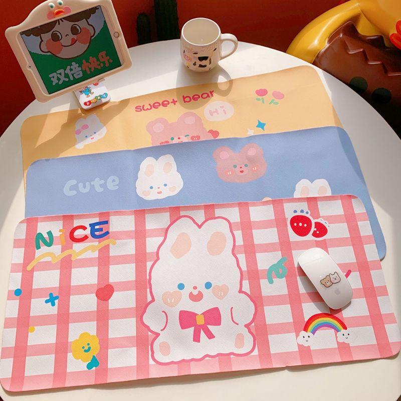 Pad Tetikus Reka Bentuk Comel & Estetik PVC Waterproof Long Mouse ...