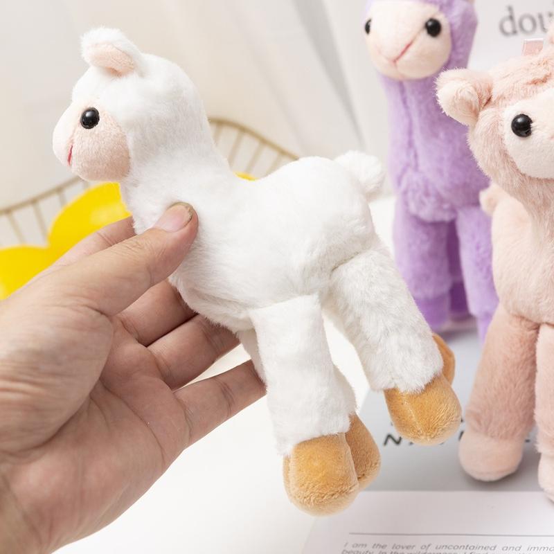 Birthday Gift Cartoon Alpaca Keychain Plush Mini Plush Doll Key ...