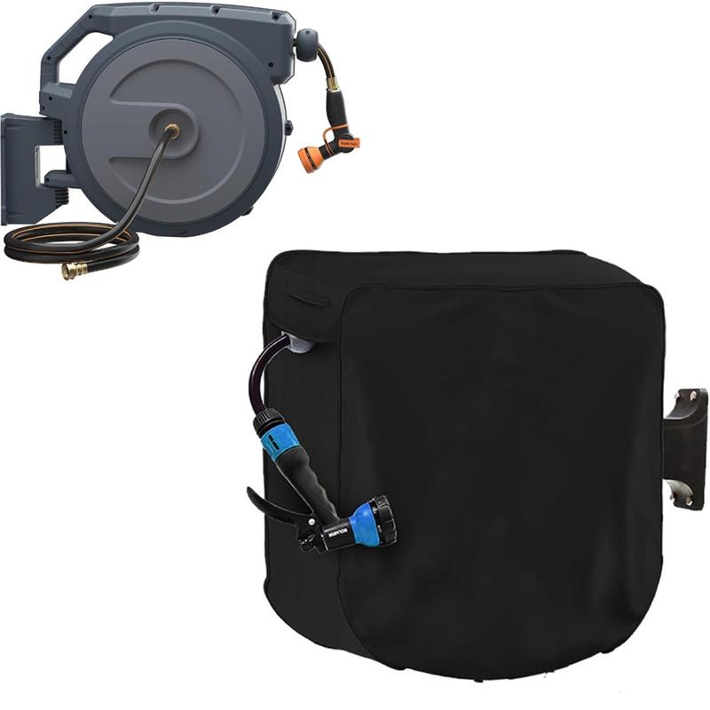 Wall Mounted Garden Hose Retractable Reel Cover Outdoor Dust - TikTok ...