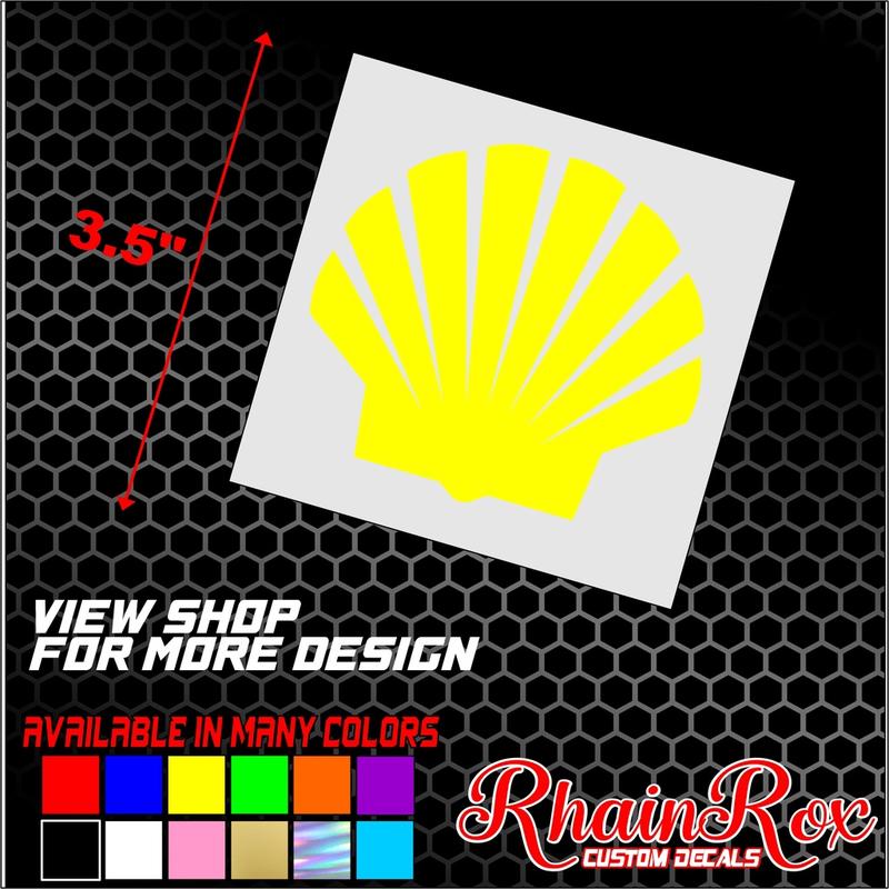 shell logo sticker diecut machinecut waterproof - TikTok Shop Philippines