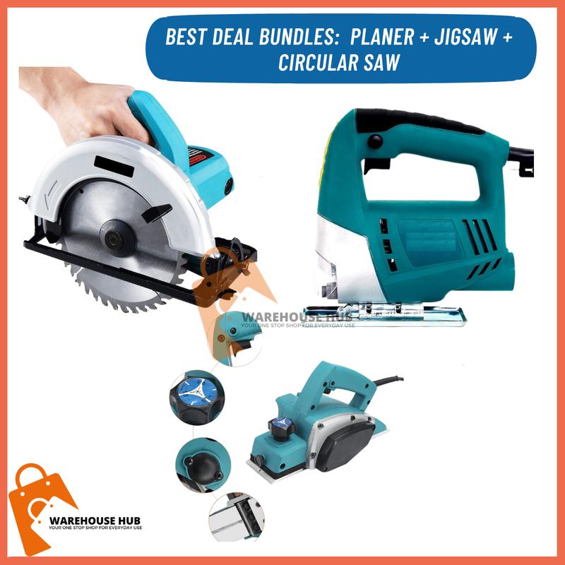 WAREHOUSE HUB Best Deal Bundles Circular Saw Planer Jigsaw Triple ...