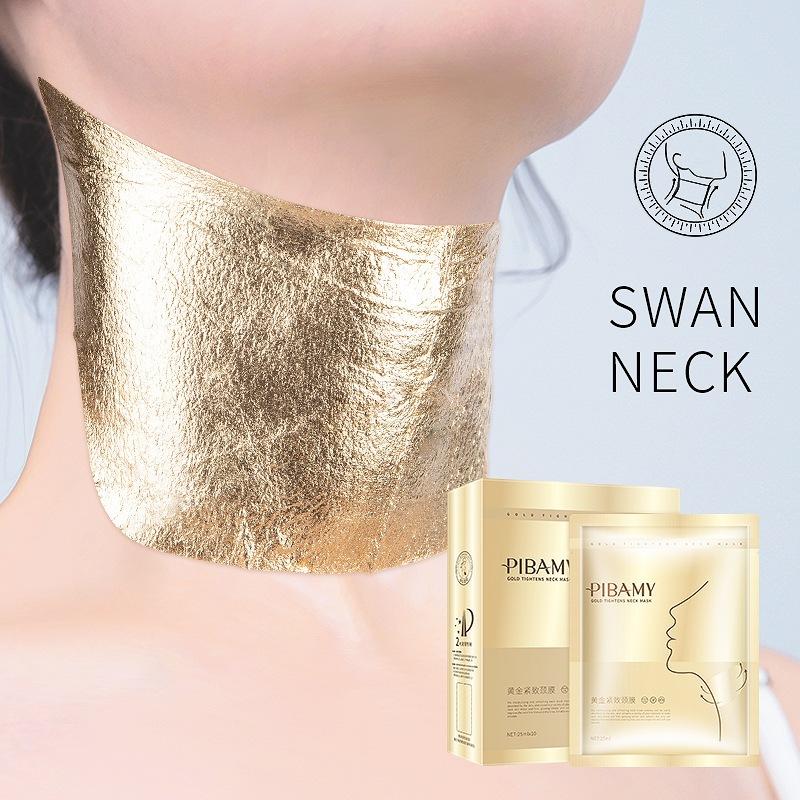 PIBAMY 10 Pieces Anti-Ageing Gold Firming & Tightening Neck Mask ...