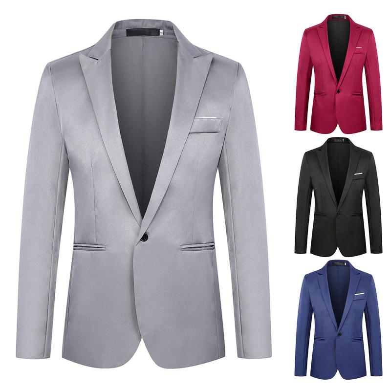 Blazer lengan panjang dengan poket jenis nipis untuk lelaki, - TikTok ...