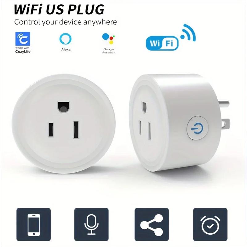 Smart WiFi Outlet Socket 10A US Plug Voice Control Alexa/Google ...