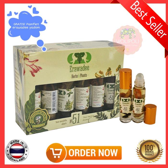 Jual Minyak Angin Erawadee Yadom No.51 Made In Thailand Bangkok - Kab ...