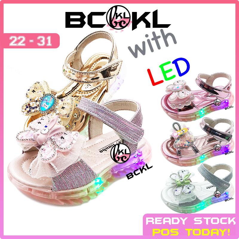 BCKL 】Girls's LED Light Frozen Princess Sandals | Trendy Kids - TikTok ...