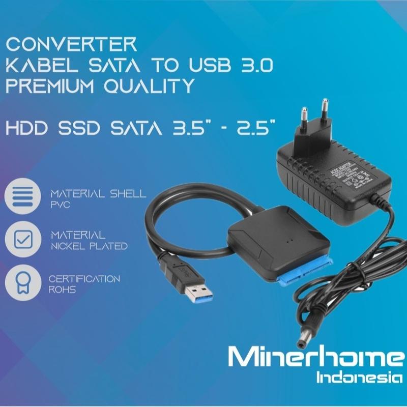 Kabel SATA to USB 3.0 Premium Quality untuk Hardisk HDD/SSD Ukuran ...