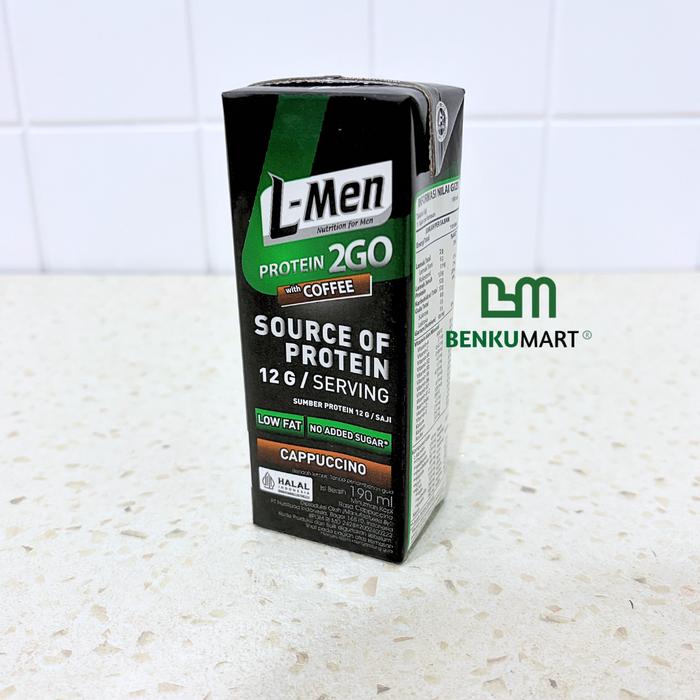 Jual L-Men UHT Protein 2GO Coffee Cappuccino (190 ml) - RTD Ready to ...