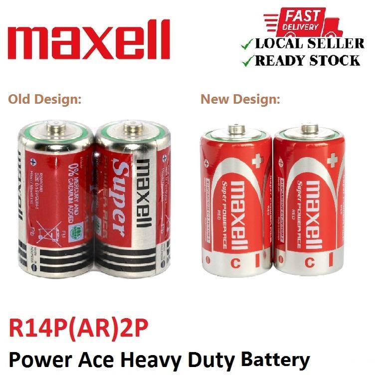 2PCS GENUINE Maxell C-Size Super Power Ace Heavy Duty Batter - TikTok ...